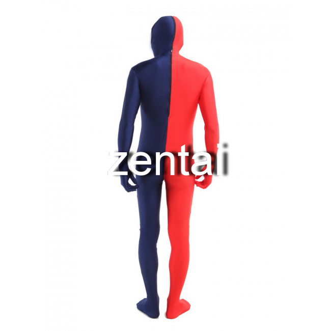 Full Body Red And Royal Blue Mixed Colors Zentai/ Red And Royal Blue ...