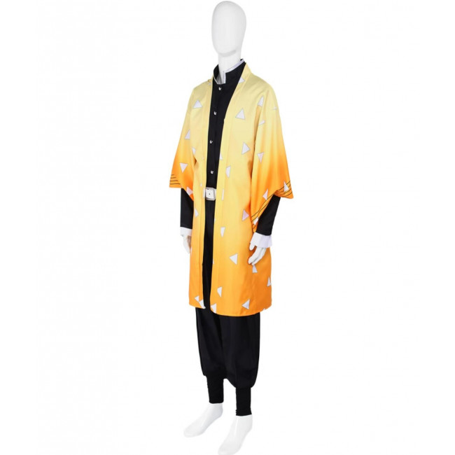 Anime Kimetsu no Yaiba Agatsuma Zenitsu Cosplay Outfit Costume