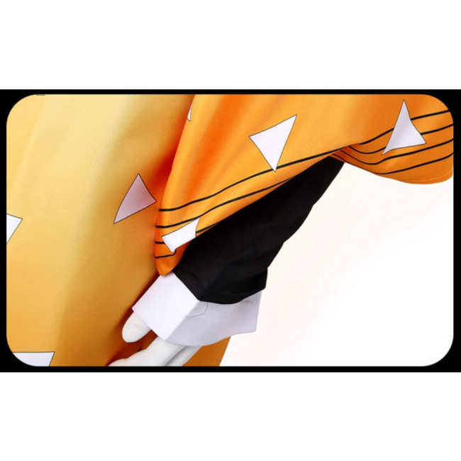 Anime Kimetsu no Yaiba Agatsuma Zenitsu Cosplay Outfit Costume