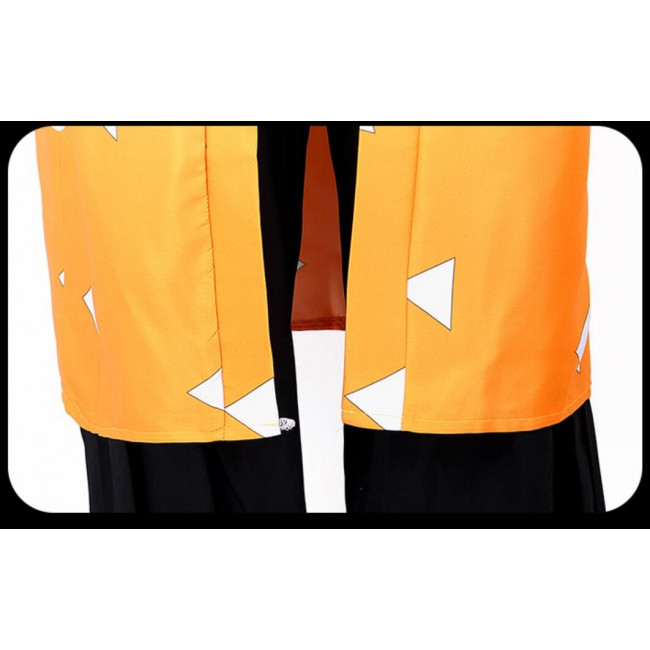 Anime Kimetsu no Yaiba Agatsuma Zenitsu Cosplay Outfit Costume