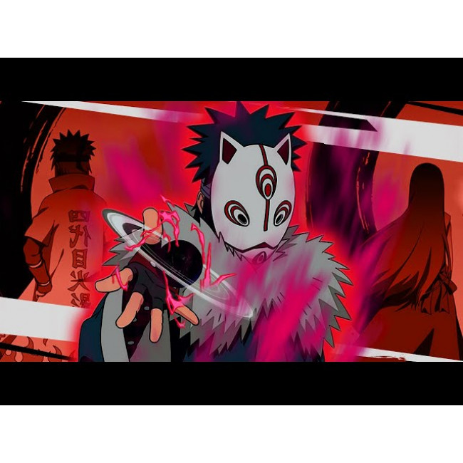 Anime Naruto Shippuden Uzumaki Menma(Kamen no Otoko) Cosplay Resin Mask