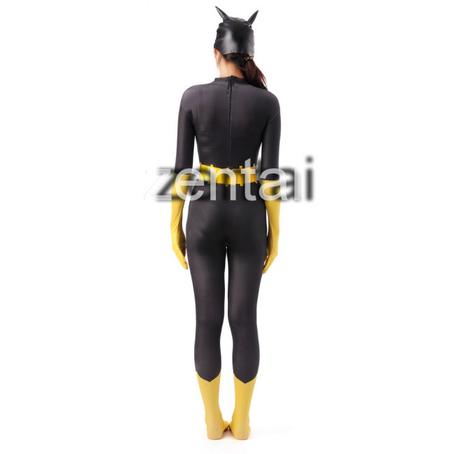 Black and Yellow Female Batman Zentai | Black and Yellow Female Batman ...