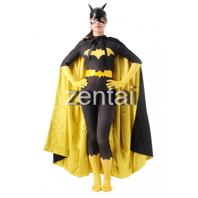 Black and Yellow Female Batman Zentai | Black and Yellow Female Batman ...