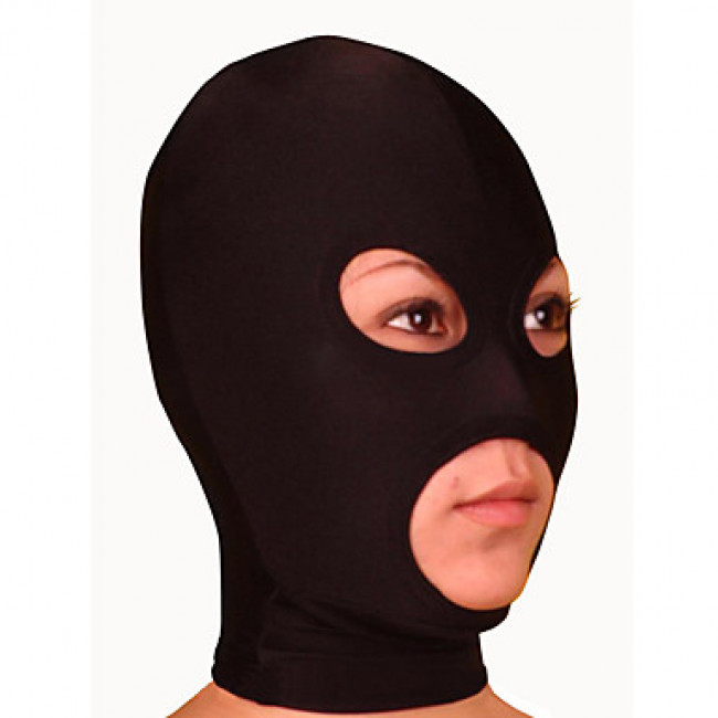 Black Lycra Mask Costume|Mask with Eye and Mouth Openings Costume|Black ...