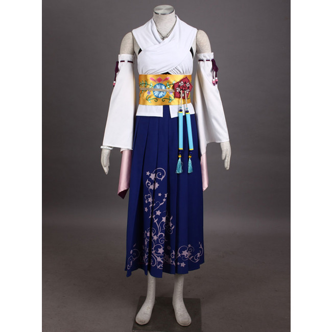 Yuna Cosplay Costume/ Final Fantasy X Yuna Cosplay Costume Outfit ...