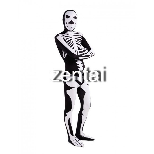 Halloween Skeleton/Skull Full Body Spandex Lycra Zentai Suit/Buy ...