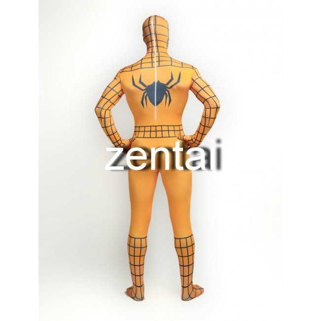 Halloween Spiderman Deep Yellow Cosplay Zentai Suit/ Buy Deep Yellow ...