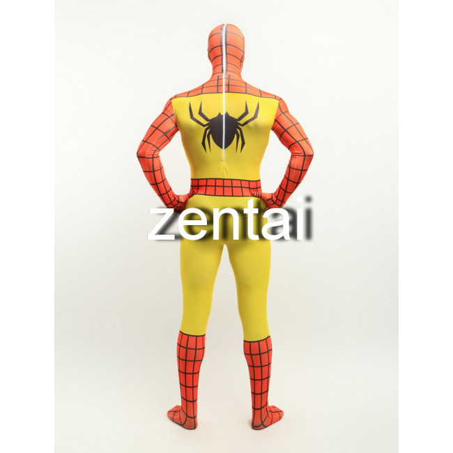 Halloween Spiderman Cosplay Zentai Suit/ Buy Orange and Yellow ...