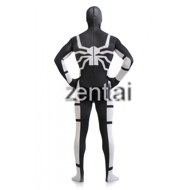 Halloween Spiderman Cosplay Zentai Suit/ Buy Black and White Spiderman ...