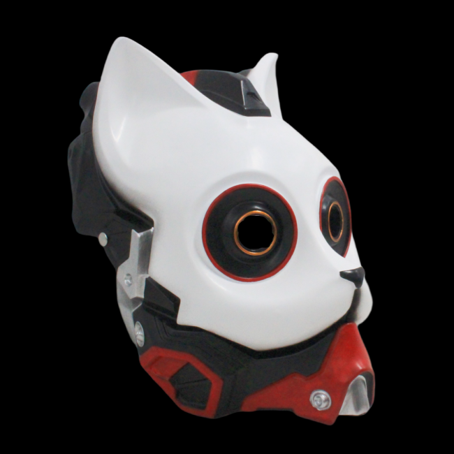 Handcrafted Punk Cat Cosplay Resin Mask