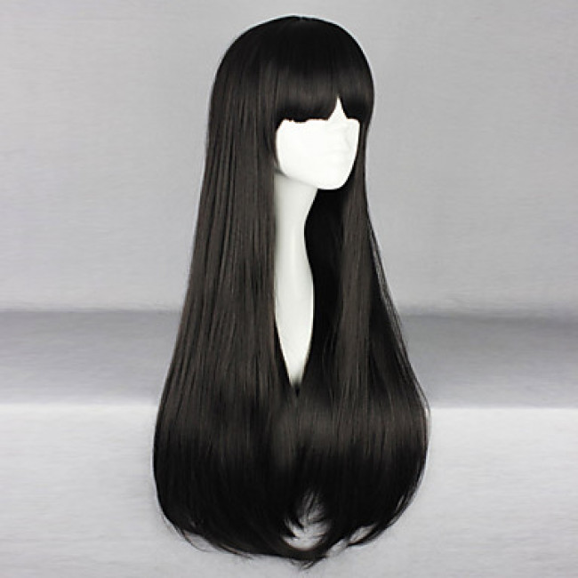 Japanese Cosplay Wig|Black 70cm Long Cosplay Wig |Straight Gothic ...