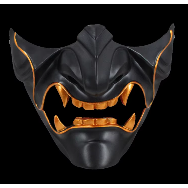 Japanese Samurai Half-face Prajna Cosplay Mask