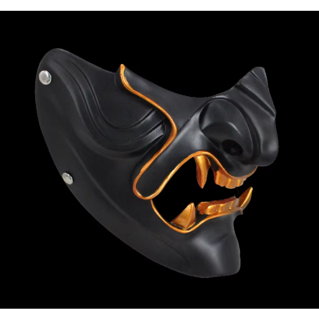 Japanese Samurai Half-face Prajna Cosplay Mask