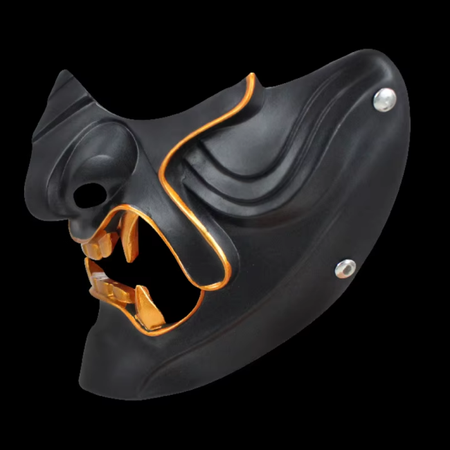 Japanese Samurai Half-face Prajna Cosplay Mask