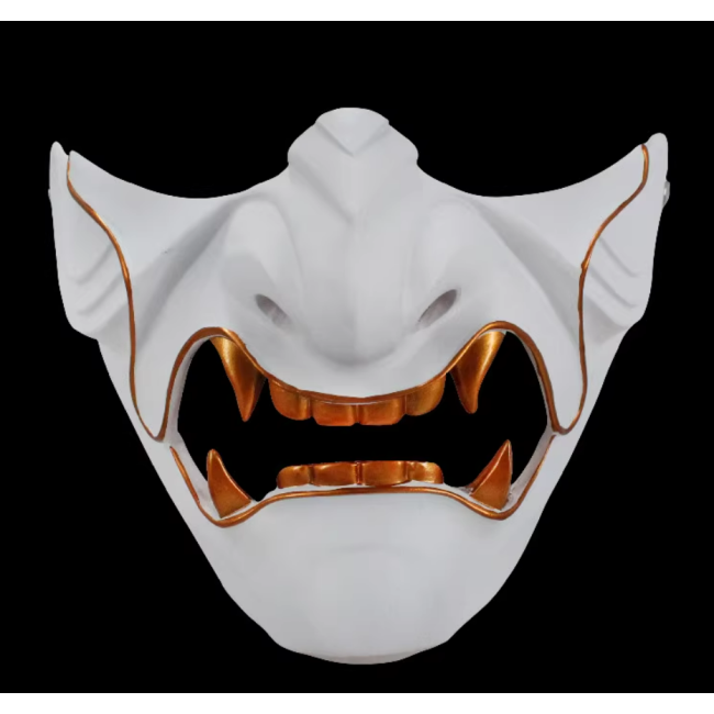 Japanese Samurai Half-face Prajna Cosplay Mask