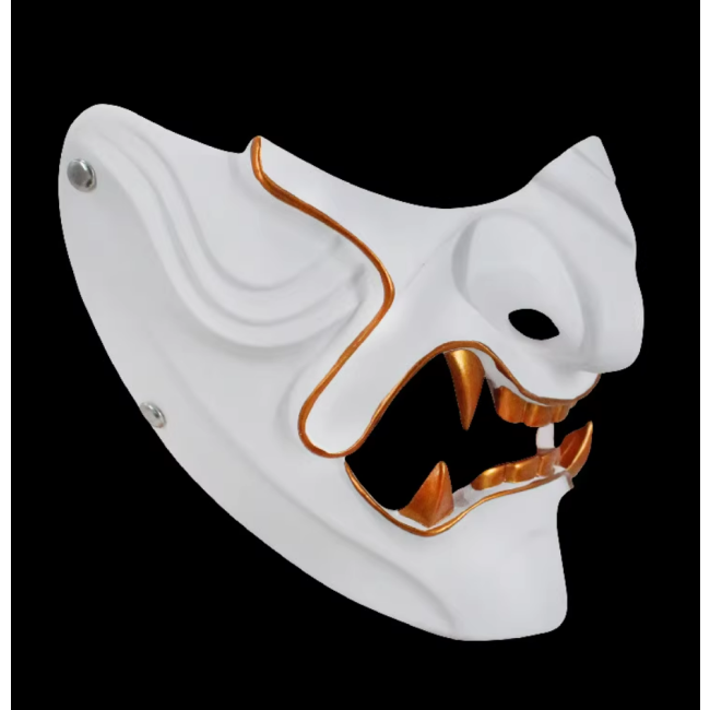 Japanese Samurai Half-face Prajna Cosplay Mask