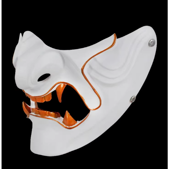 Japanese Samurai Half-face Prajna Cosplay Mask
