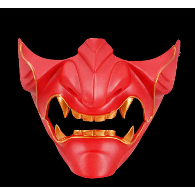 Japanese Samurai Half-face Prajna Cosplay Mask
