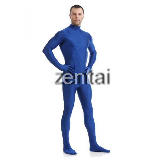 Man's Full Body Blue Color Zentai/Blue Full Body Spandex Lycra Zentai ...