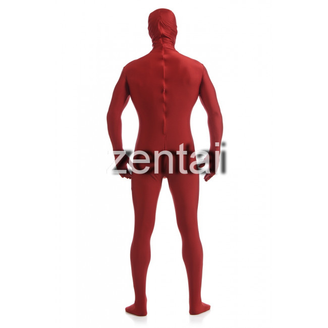 Man's Full Body Red Color Zentai/ Red Full Body Spandex Lycra Zentai ...