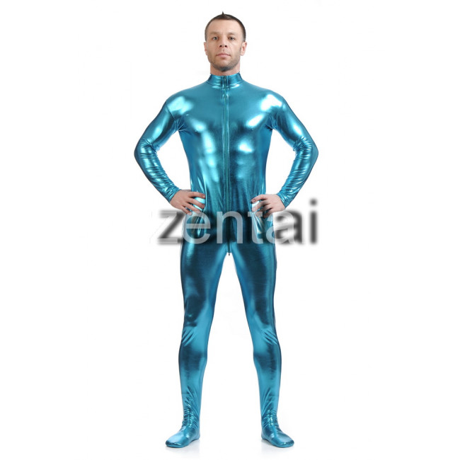 Man's Full Body Deep Sky Blue Color Zentai/ Deep Sky Blue Full Body ...