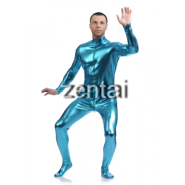 Man's Full Body Deep Sky Blue Color Zentai/ Deep Sky Blue Full Body ...