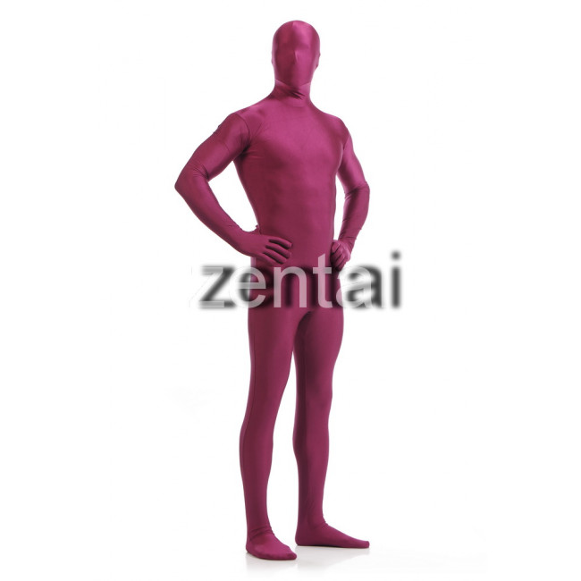 Man's Full Body Fuchsia Color Zentai/ Fuchsia Full Body Spandex Lycra ...