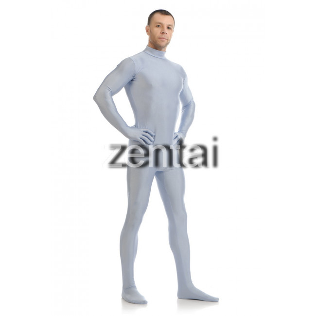 Man's Full Body Light Gray Color Zentai/Light Gray Full Body Spandex ...