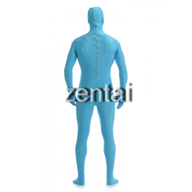 Man's Full Body Sky Blue Color Zentai/ Sky Blue Full Body Spandex Lycra ...