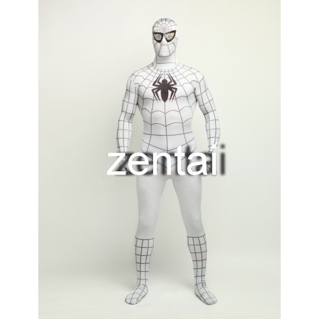 Halloween Spiderman Grey Cosplay Zentai Suit/ Buy Grey Spiderman ...