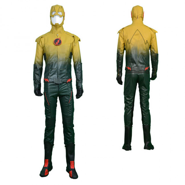 The Flash Cosplay Reverse Flash Cosplay Leather Clothing Costume