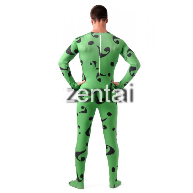 The Riddler Cosplay Zentai Suit/Buy Full Body The Riddler Spandex Lycra ...