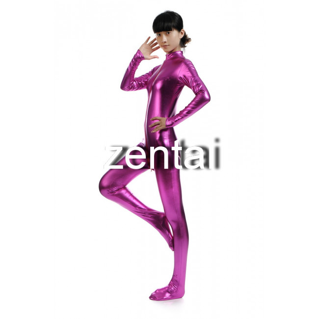 Woman's Full Body Fuchsia Color Zentai/ Fuchsia Full Body Shiny ...