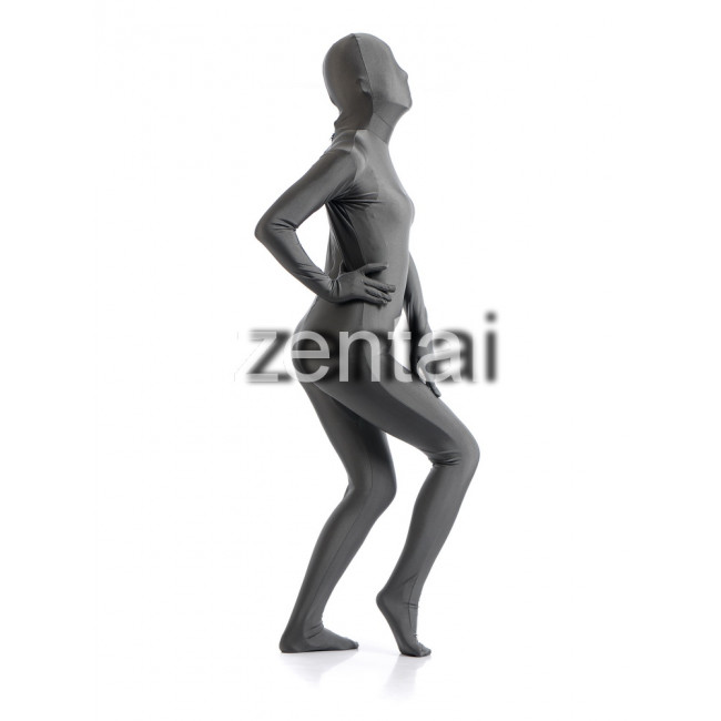 Woman's Full Body Gray Color Zentai/ Gray Full Body Spandex Lycra ...