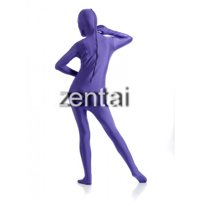Woman's Full Body Purple Color Zentai/ Purple Full Body Spandex Lycra ...