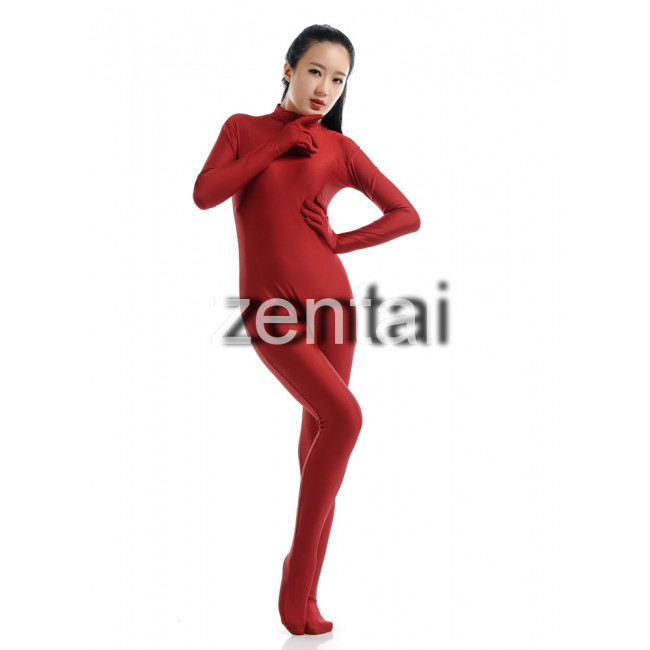 Women's Full Body Red Color Zentai/Red Full Body Spandex Lycra Zentai ...