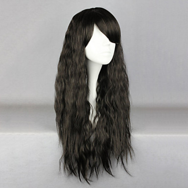 Zipper Black Cosplay Wig|70cm Cosplay Wig |Casual Lolita Wavy Cosplay ...