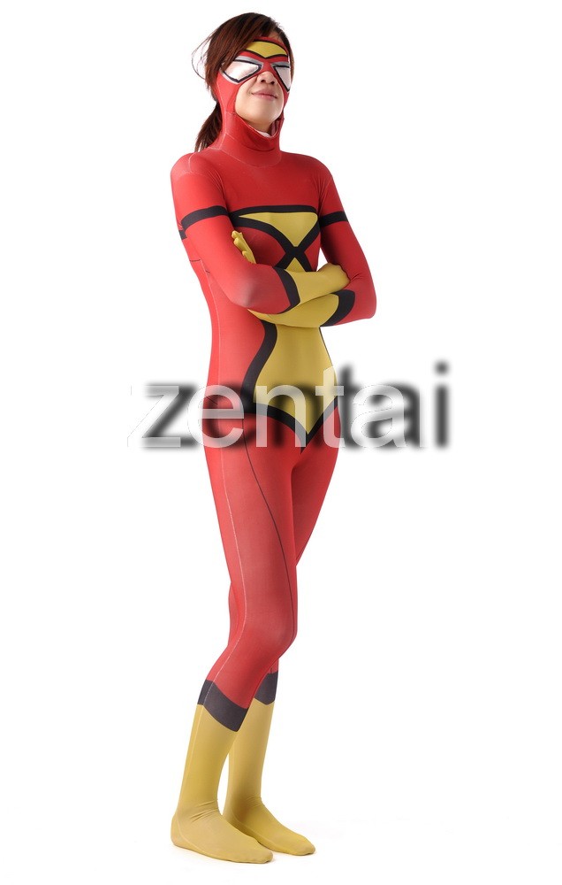 Batman Full Body Zentai Suit/Red Color Batman Spandex Lycra Zentai/Buy ...