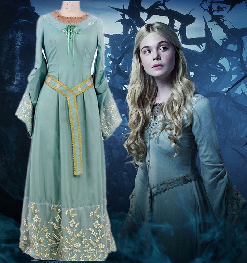 2014 Movie Maleficent Cosplay Princess Aurora Cosplay Costume Princess ...