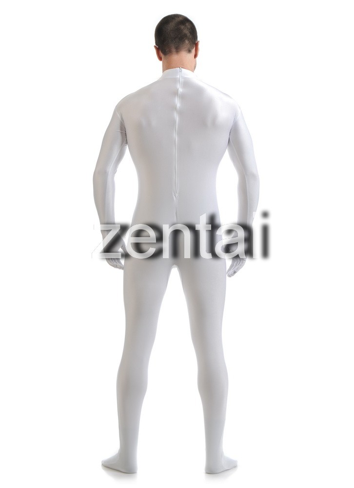 Man's Full Body Light Gray Color Zentai/Light Gray Full Body Spandex ...