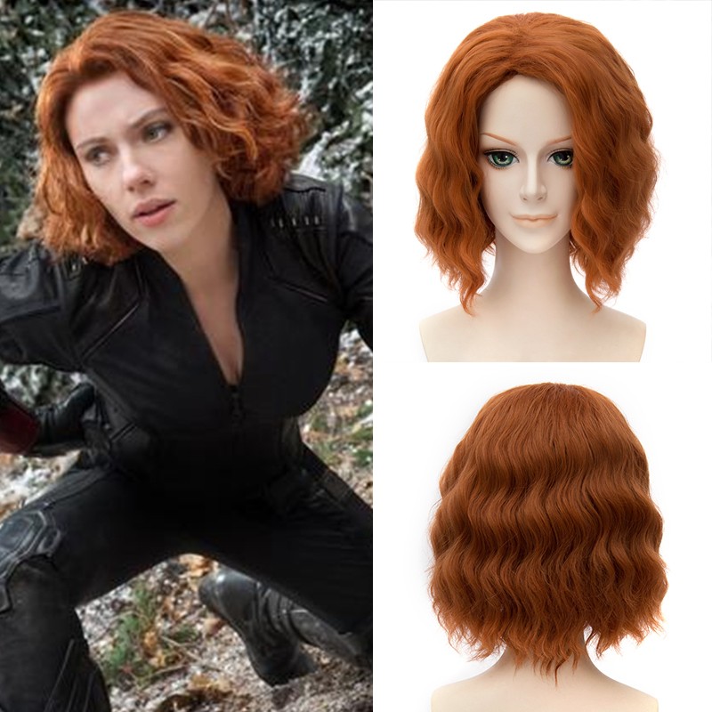Black Widow Orange Wig / Mavel Movie Avengers 2 Age of Ultron Black ...