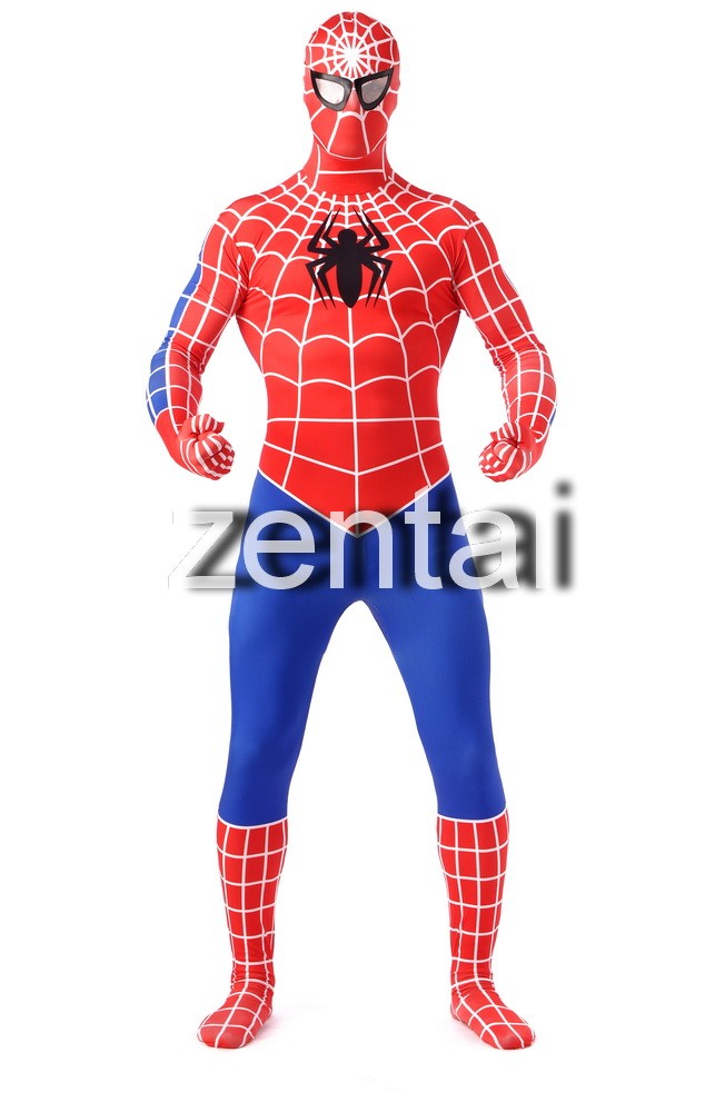 Halloween Superhero Amazing Spiderman Cosplay Zentai Suit/ Buy ...